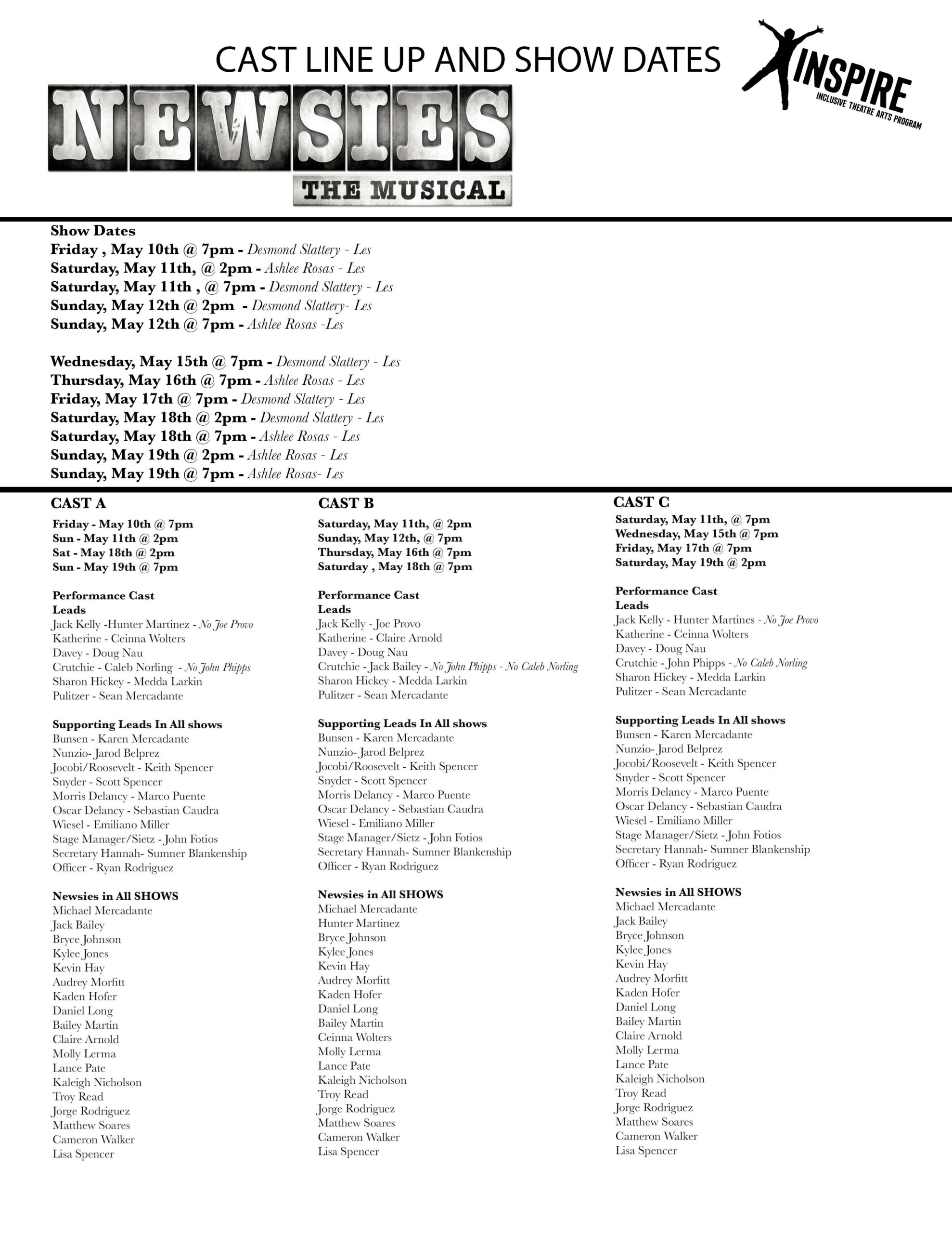 Cast Line Up – AWO Box Office